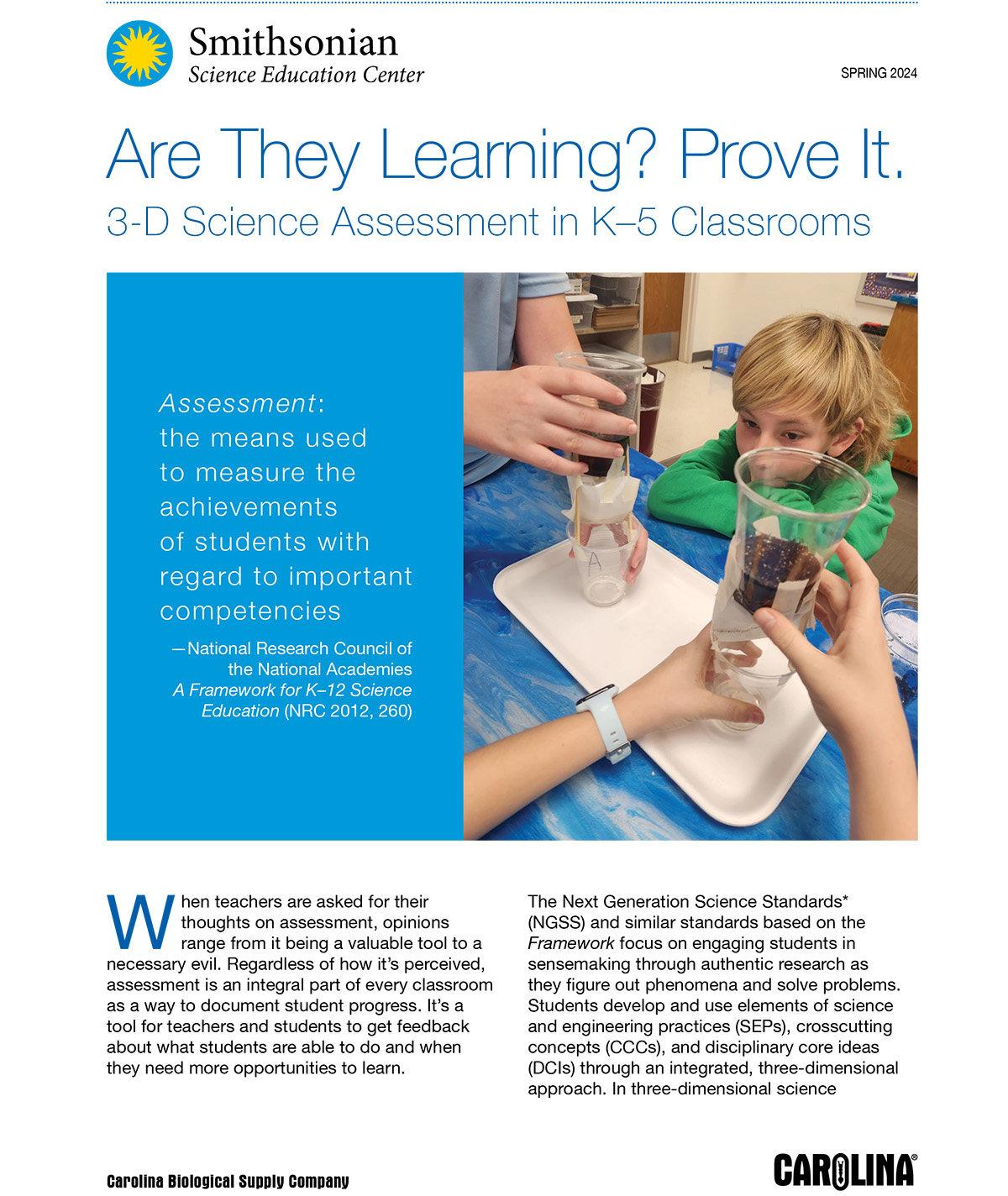 3D Science Assessment in K–5 Classrooms | Whitepaper - Smithsonian Science